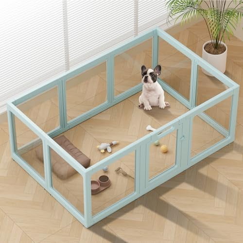 Clear Acrylic Dog Playpen Indoor, Puppy Cat Small Pet Play Pen, Pet Cat ...