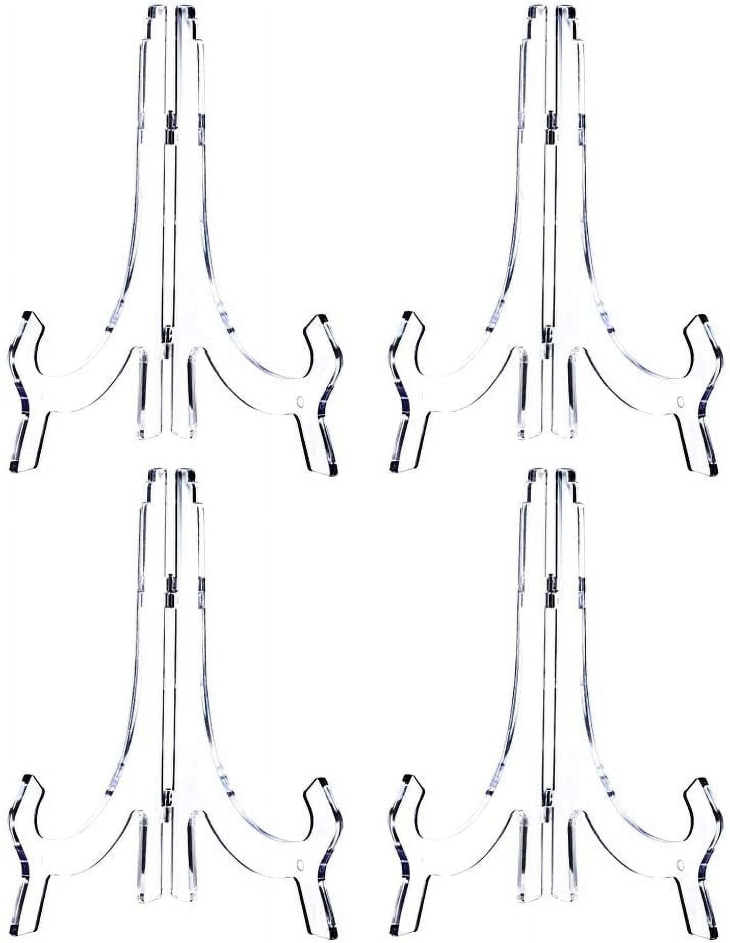 Clear Acrylic Easel Display Stand, 10-Inch, Set of 4, for Pictures ...