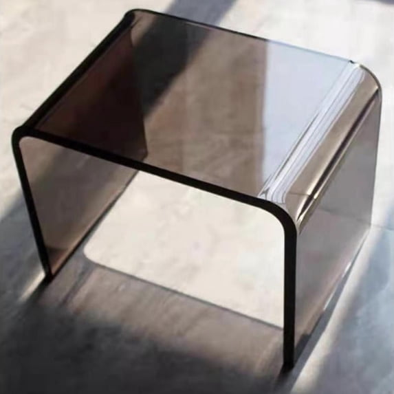 Clear Acrylic End Table,U Shape Transparent Small Side Table with ...