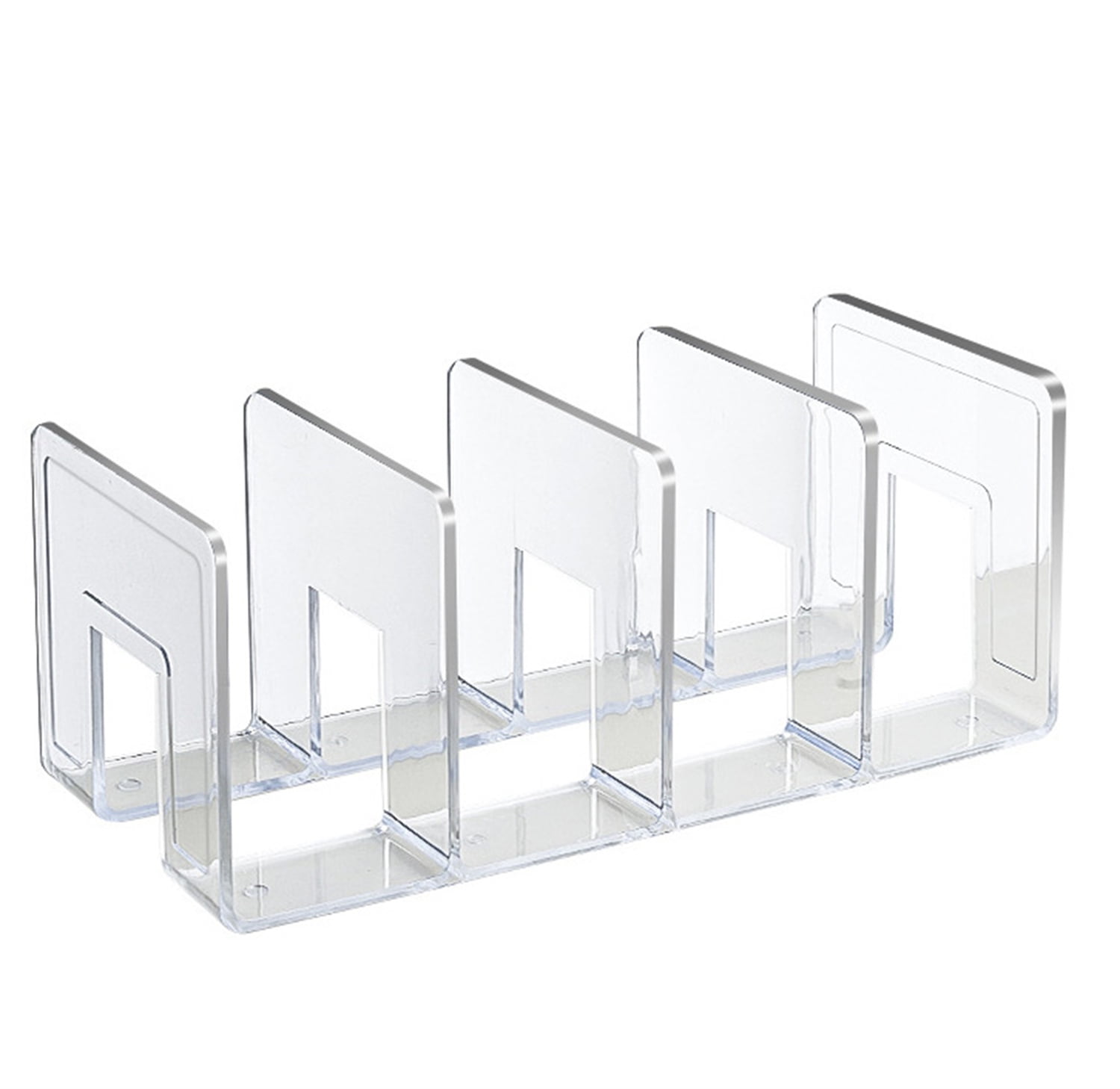 Clear Acrylic File Organizer for Desk,Happon 4 Sections Acrylic Desktop ...