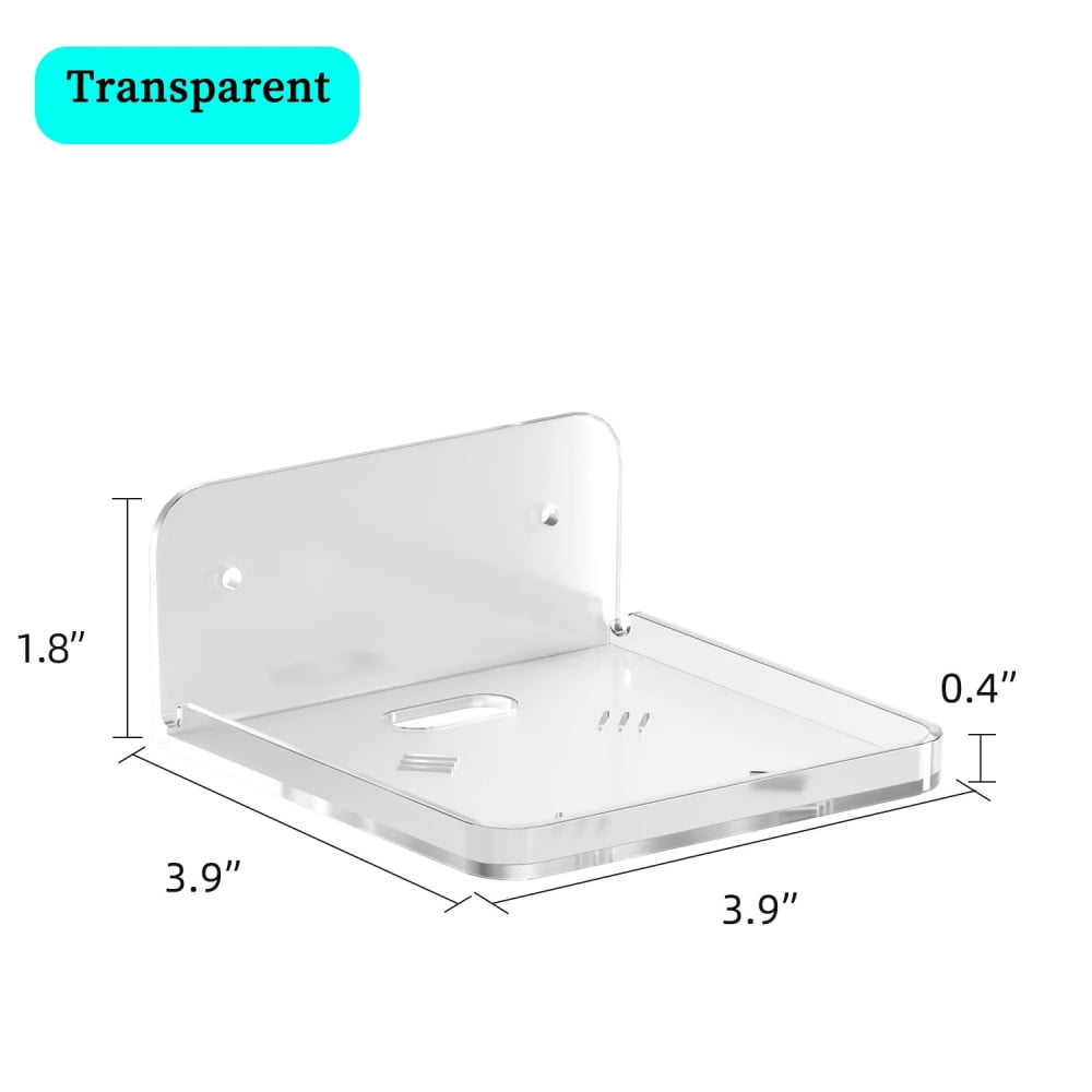 Clear Acrylic Floating Shelf No Drilling Wall Mount Mini Display Stand ...