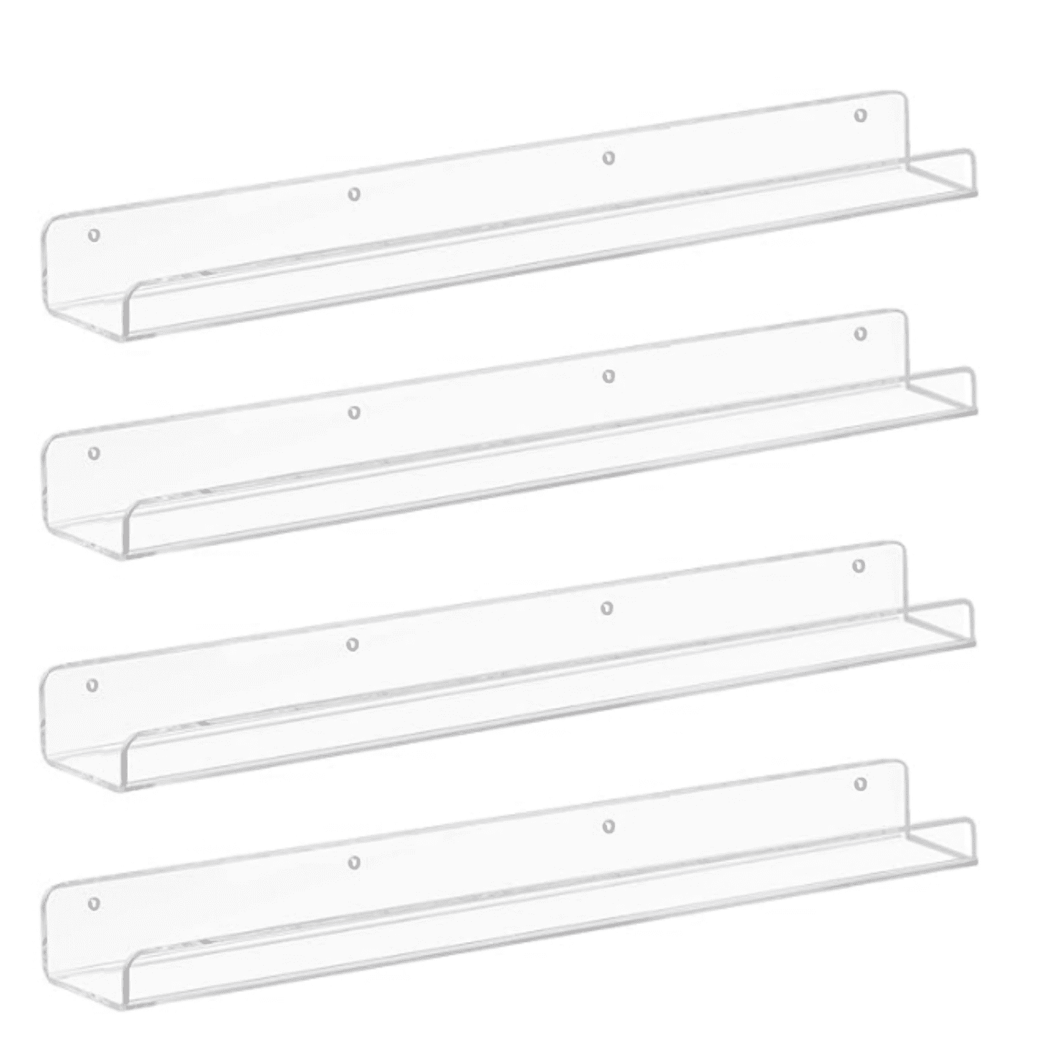 Clear Acrylic Floating Shelves 24 inches, Wall Bookshelf for Kids ...