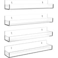 Clear Acrylic Floating Shelves Wall Mounted 15 Inch Invisible Kids ...