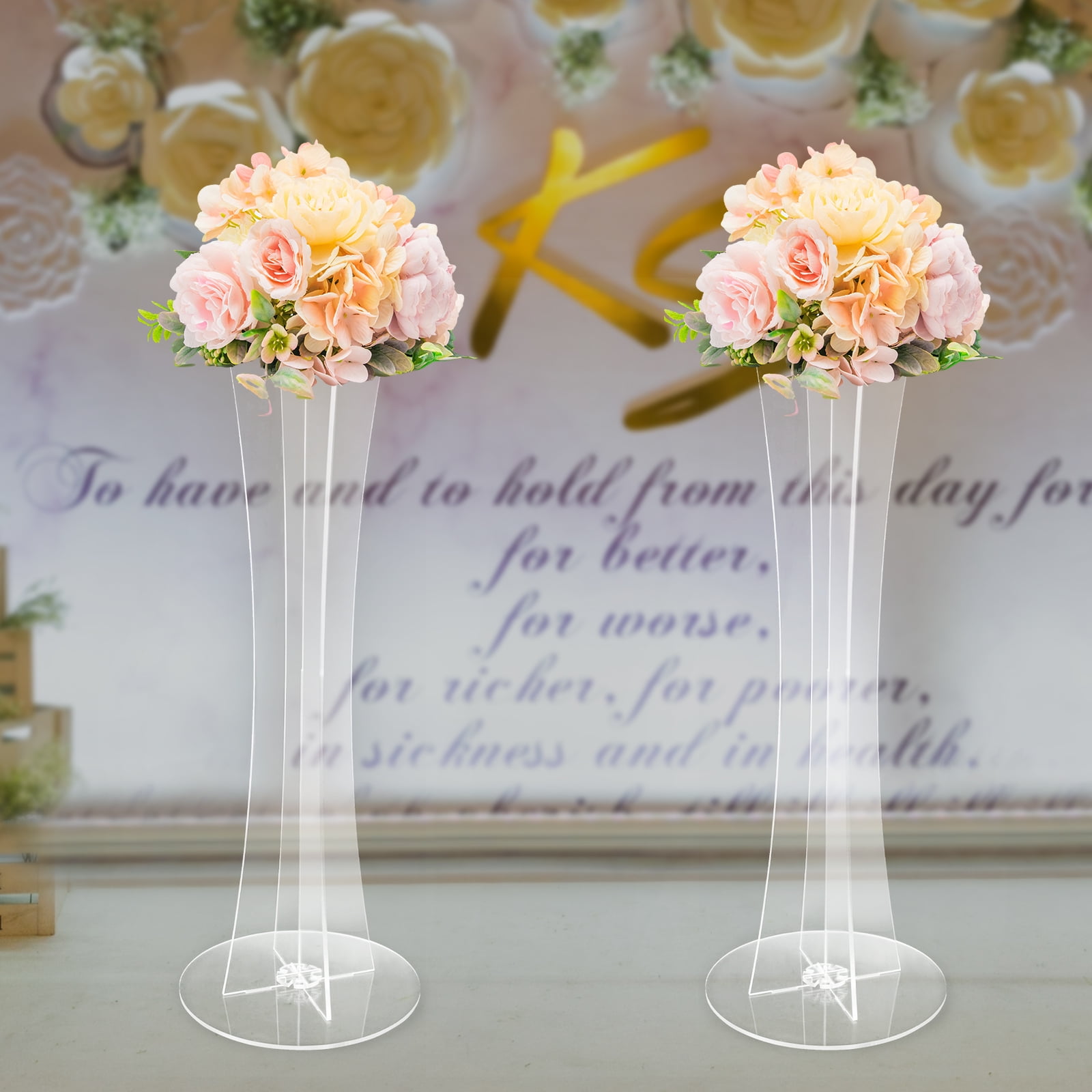 Clear Acrylic Flower Stand 31.5" Tall Column Centerpiece Vase Wedding ...