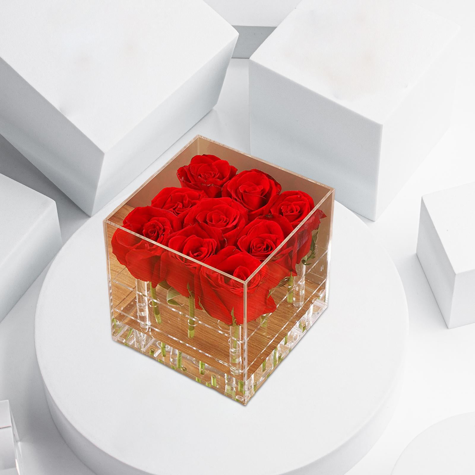 Clear Acrylic Flower Vase 2 Tiers Acrylic Flower Holder Artificial ...