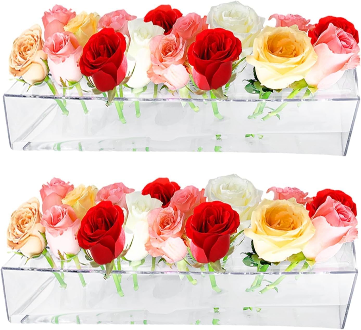 Clear Acrylic Flower Vase Rectangular/Round, Modern Vases for Decor ...