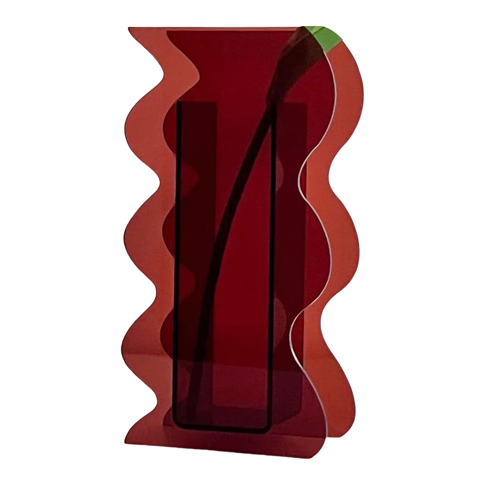 Clear Acrylic Flower Vases With Waves Shape Multipurpose Hydroponic ...