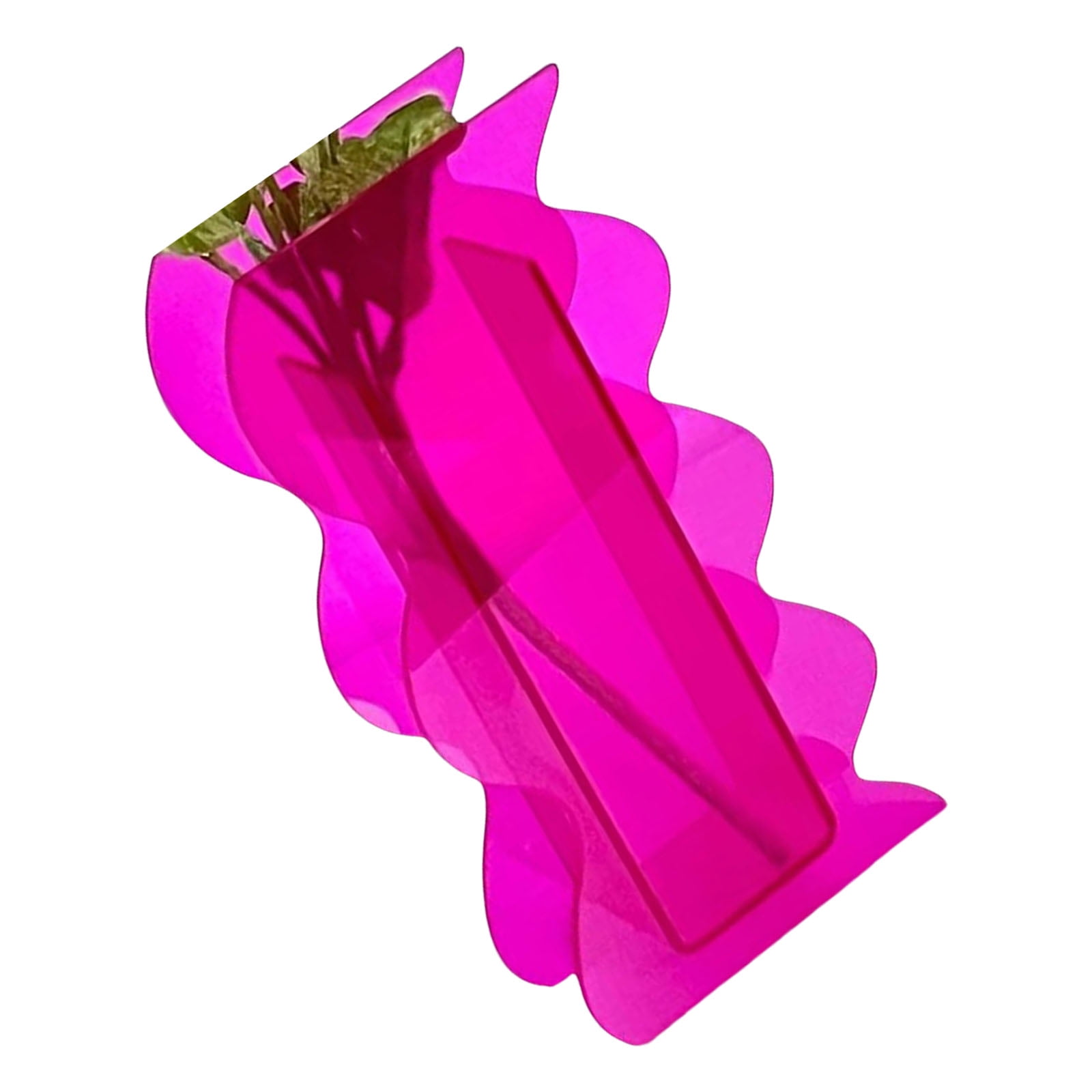 Clear Acrylic Flower Vases With Waves Shape Multipurpose Hydroponic ...