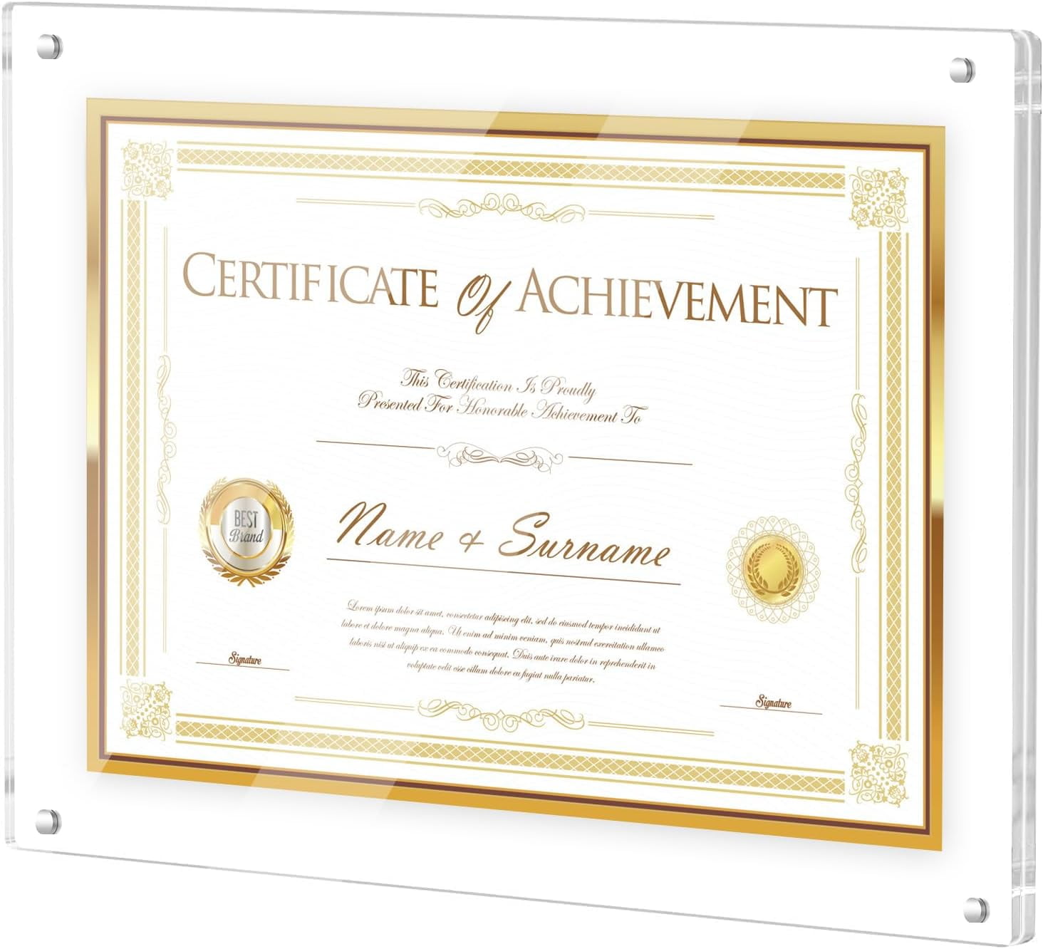 Clear Acrylic Frame, Fits 8.5x11, 11x14 and a4 Size Picture or ...