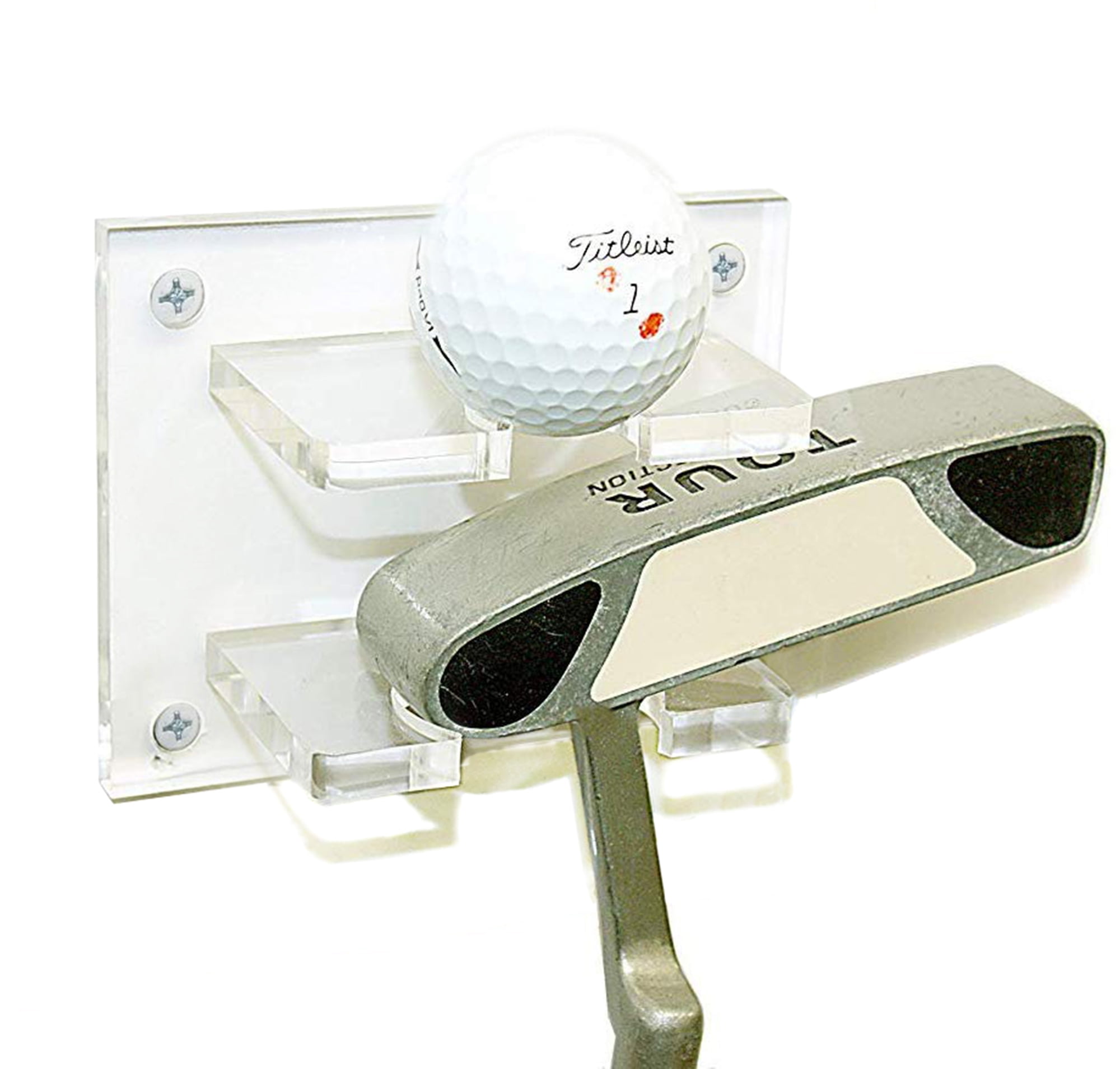 Clear Acrylic Golf Ball and Putter Combo Wall Mount Bracket (A054-G ...