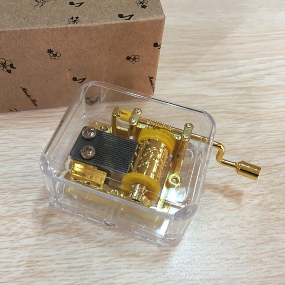 Clear Acrylic Hand Crank Music Box - Walmart.com
