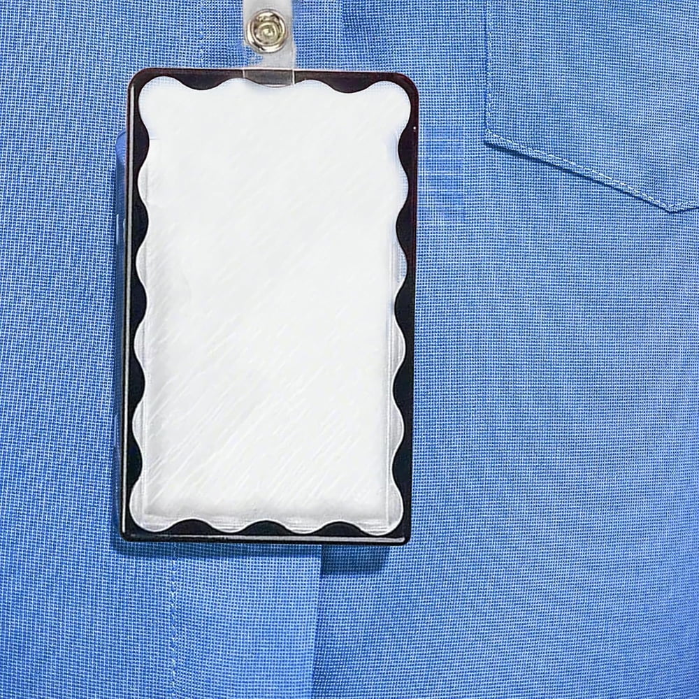 Clear Acrylic ID Card Holder Keyring Waterproof Protective Card ...