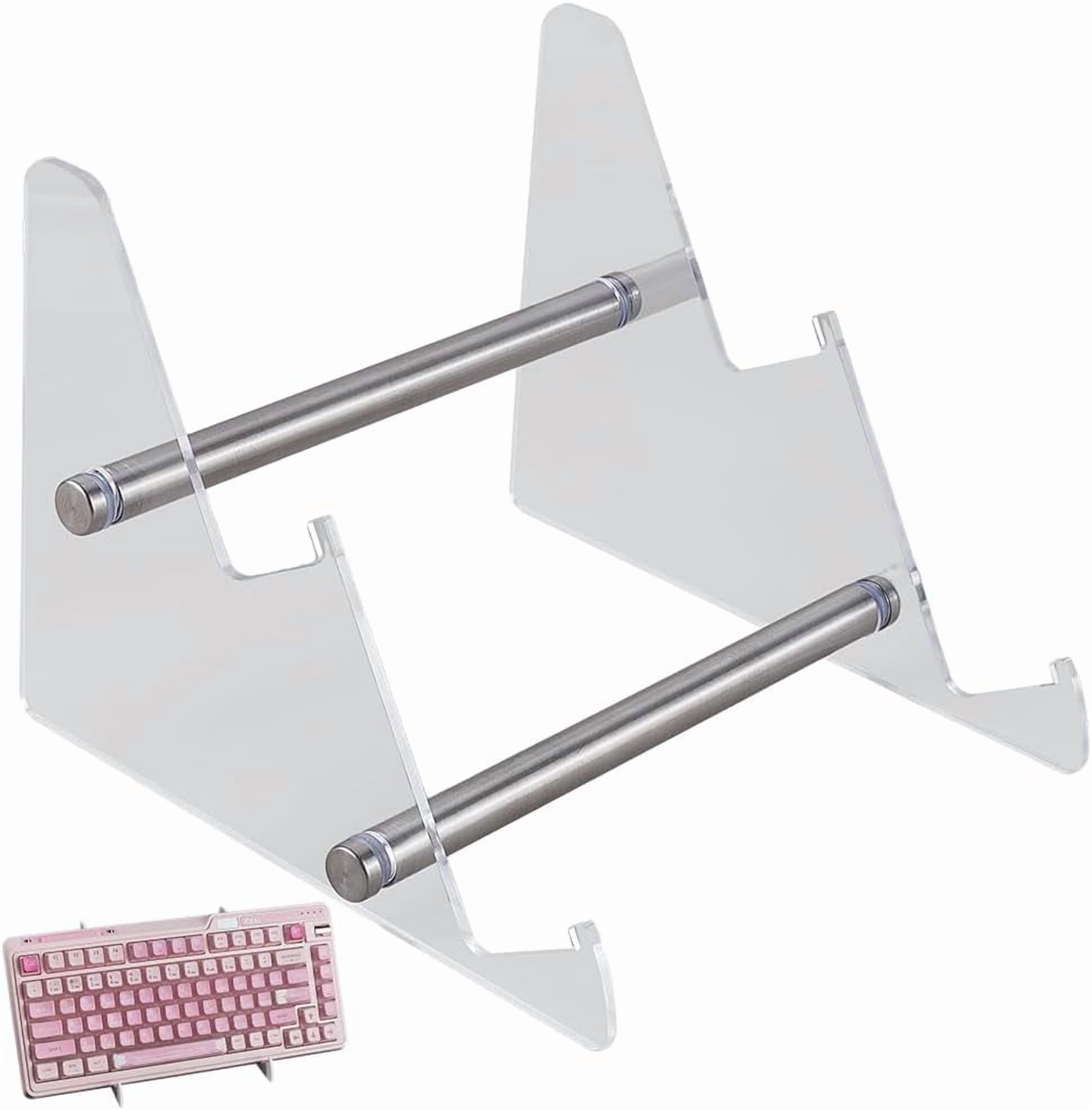 Clear Acrylic Keyboard Display Stand 2-Tier Portable Keyboard Display ...