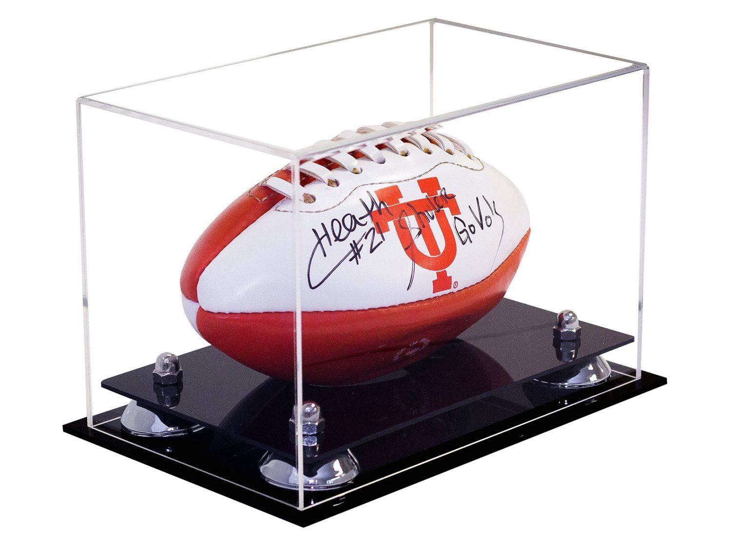 Clear Acrylic MINI - Miniature (not full size) Football Display Case ...