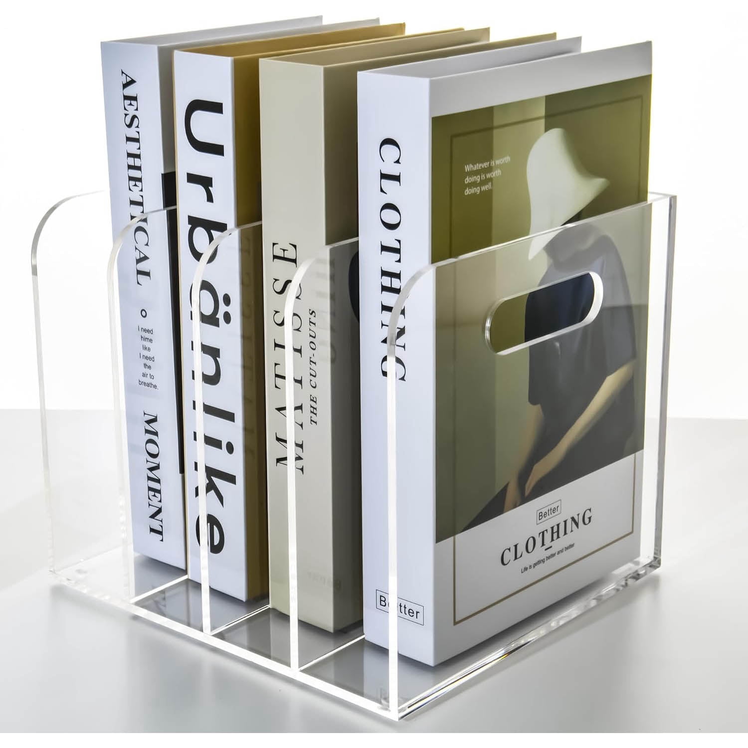 Clear Acrylic Magazine & File Holder – Multipurpose Desk Organizer for ...