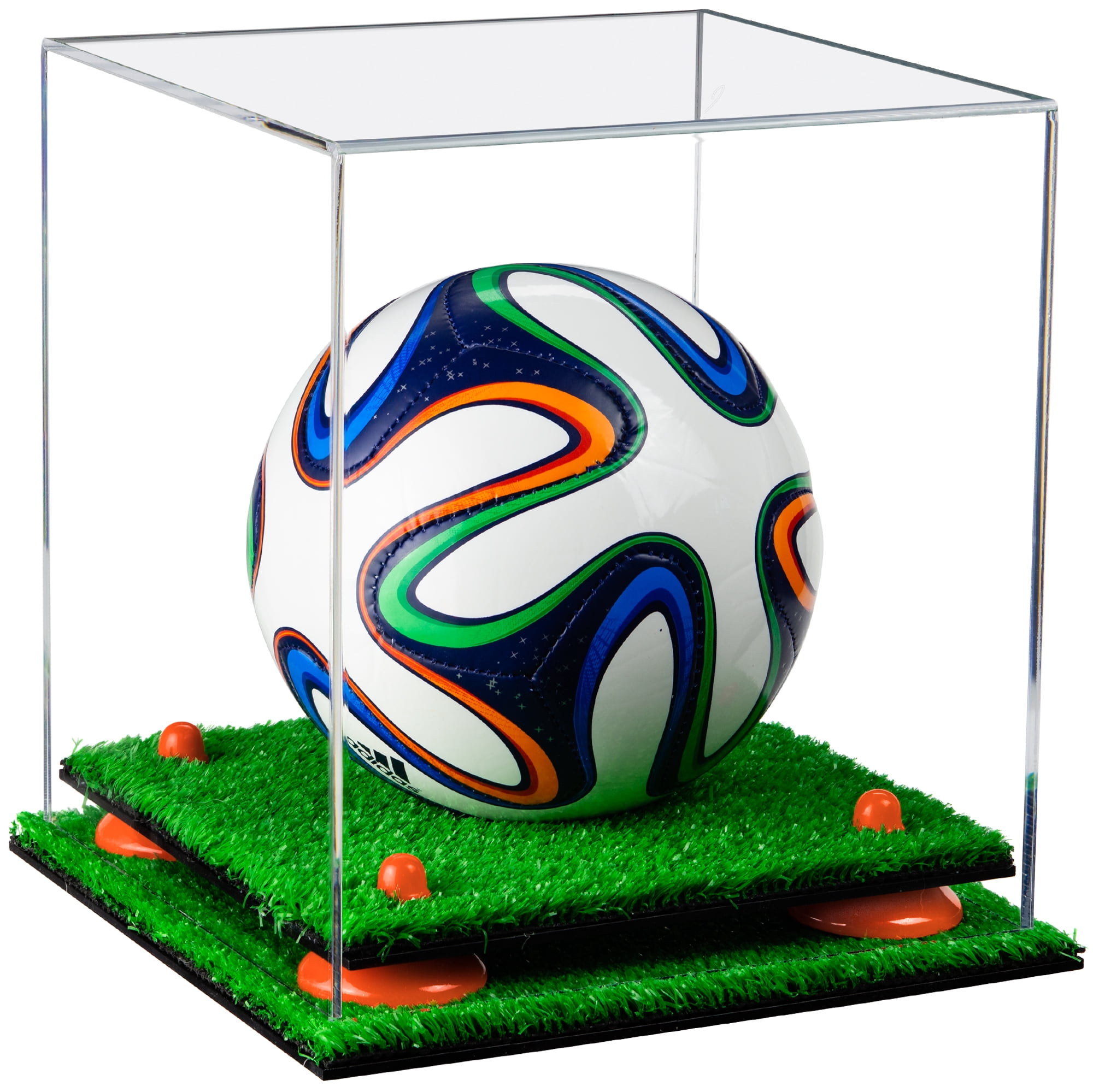 Clear Acrylic Mini - Miniature (not Full Size) Soccer Ball Display Case ...