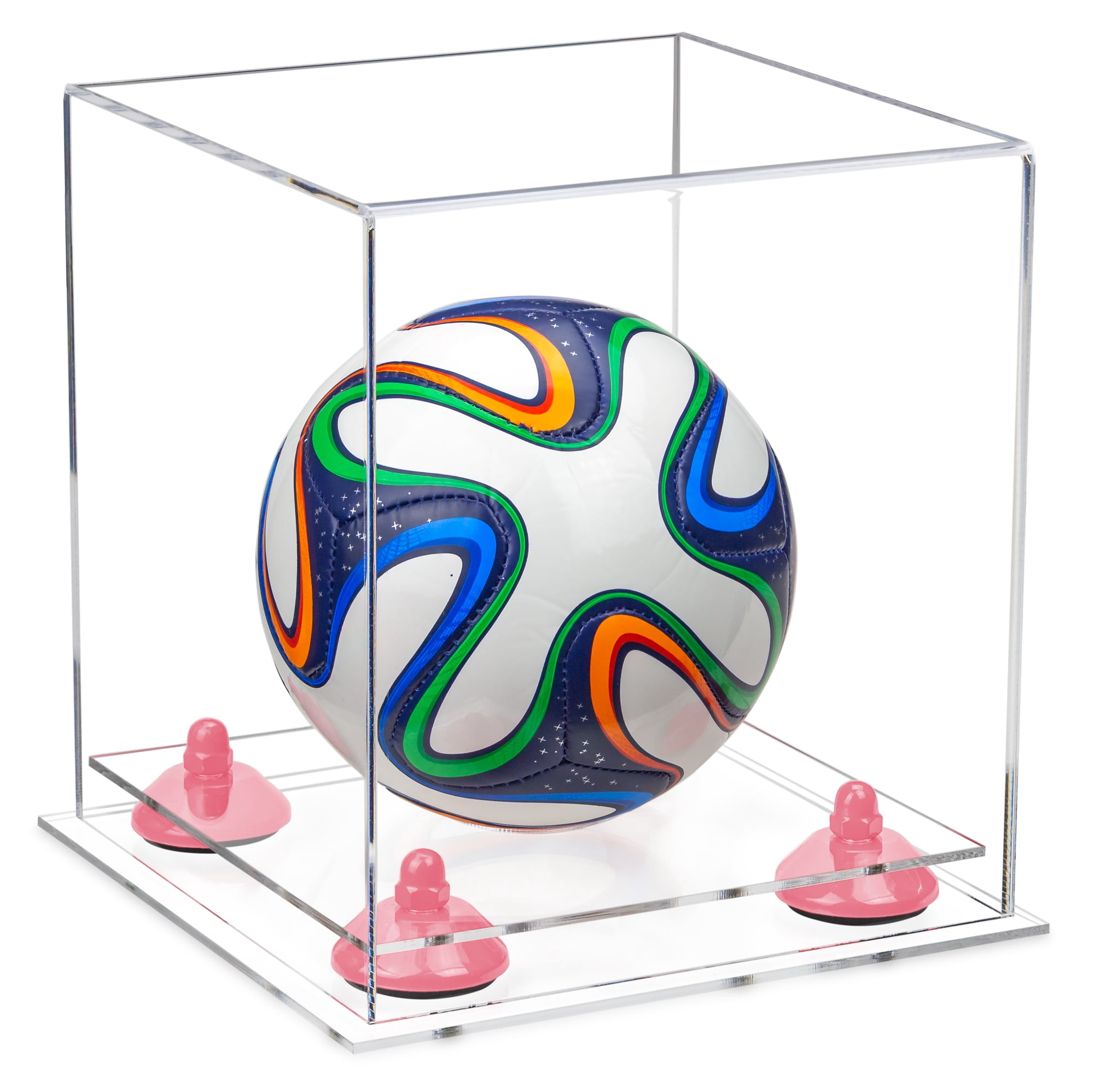 Clear Acrylic Mini - Miniature (not Full Size) Soccer Ball Display Case ...