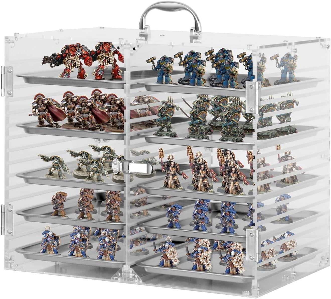 Clear Acrylic Miniature Storage Case Miniatures Carrying Case with ...