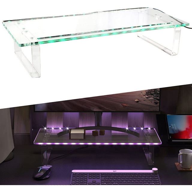 Clear Acrylic Monitor Stand or Holder Clear Laptop White Premium ...