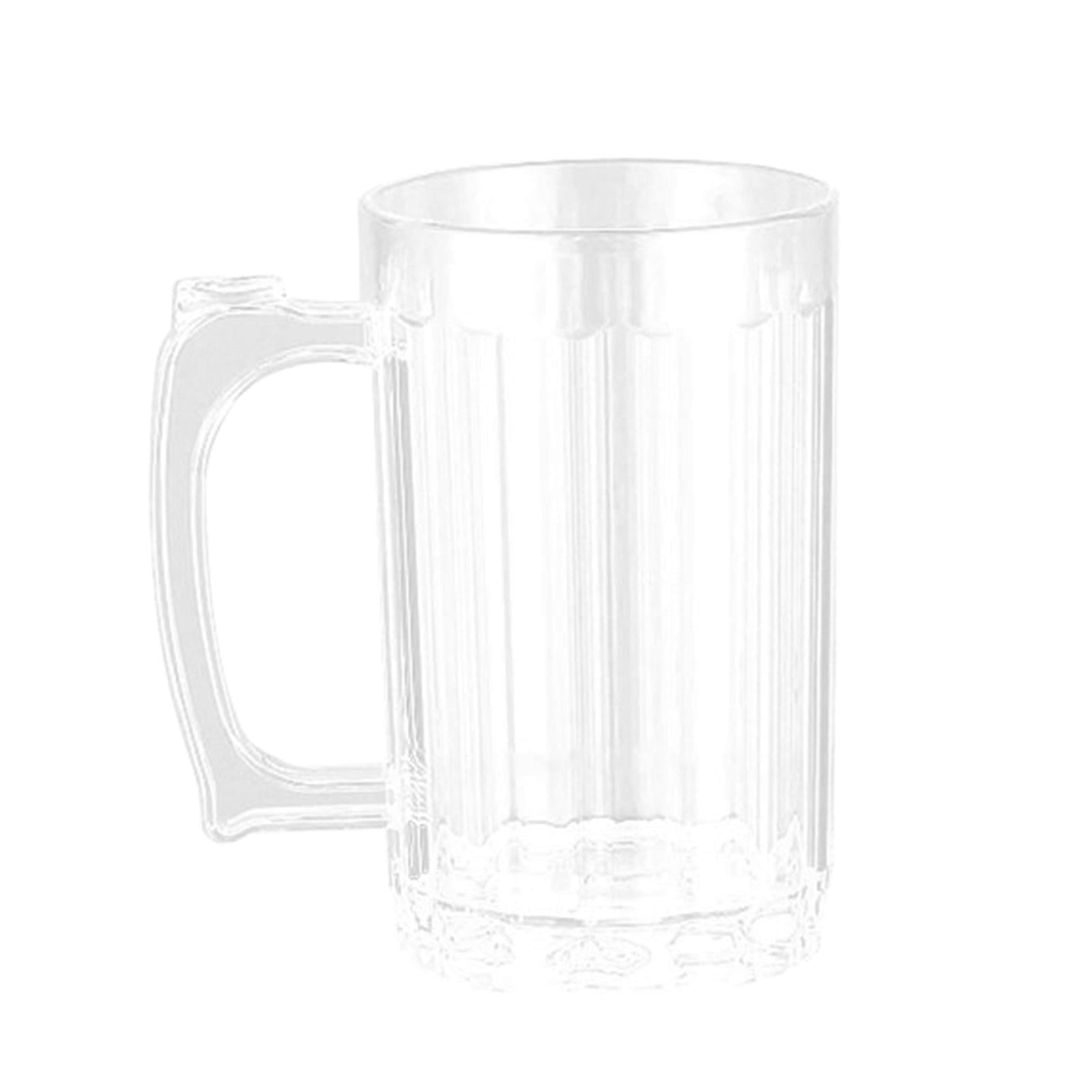Clear Acrylic Mug Beverage Cup with Handle,Breakfast Milk Water Cup for ...
