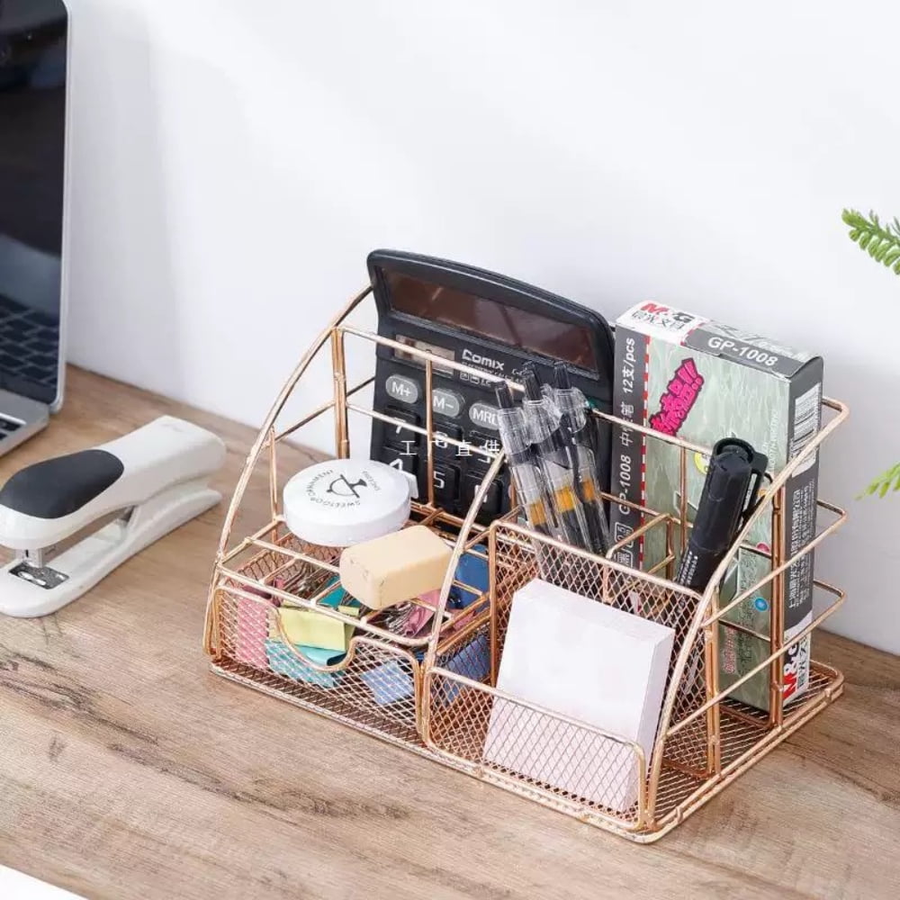 Clear Acrylic Multi-Grid Desk Organizer Tray for Office Cosmetics Multi ...