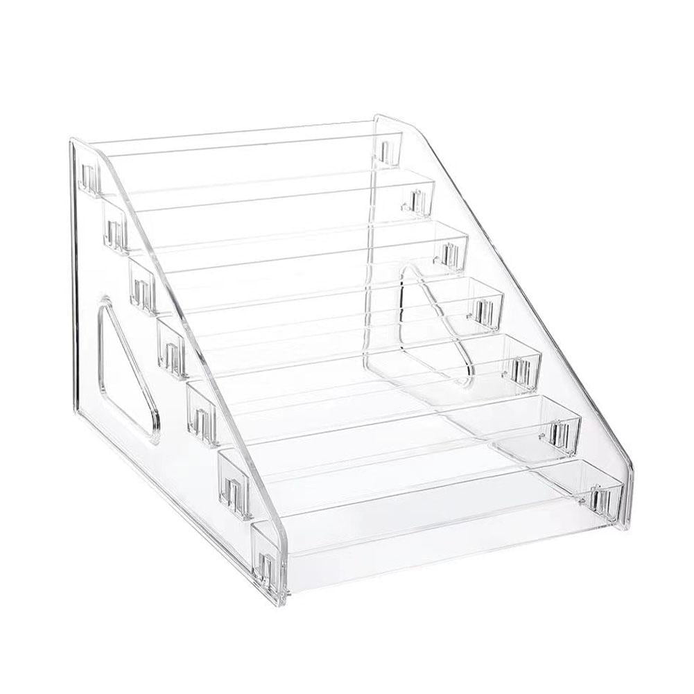 Clear Acrylic Multi Layer Nail Polish Display Stand Lipstick Storage ...