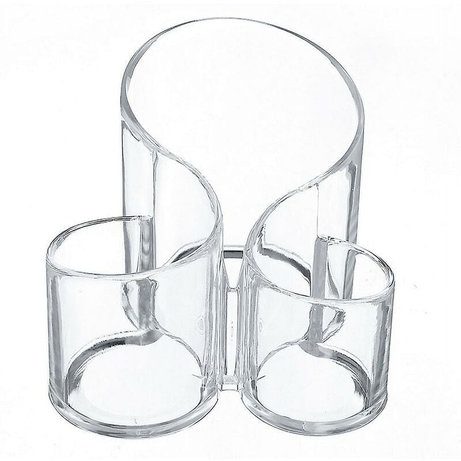 Clear Acrylic Multi-Purpose Cosmetics Storage, 3 Compartment Design ...