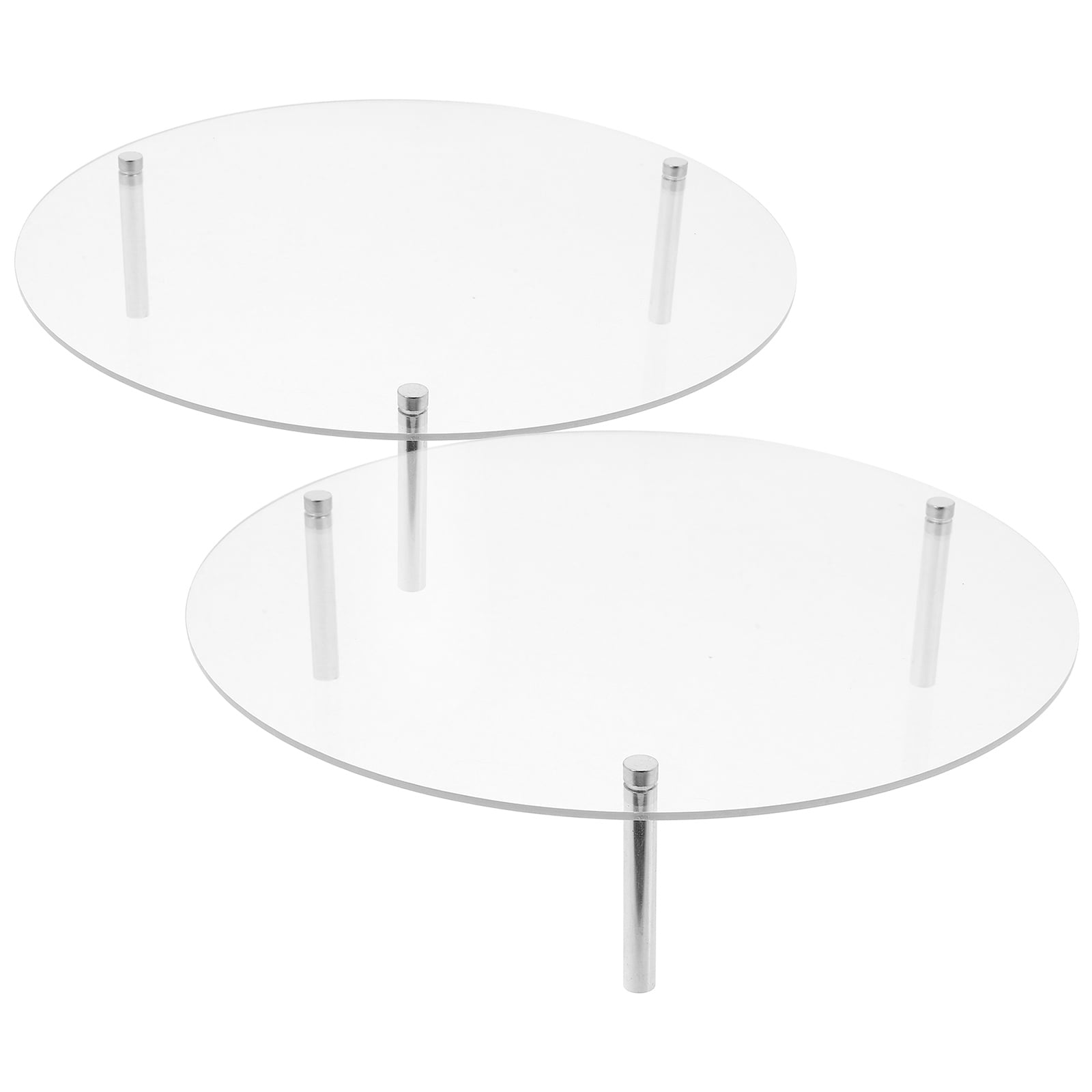 Clear Acrylic Multi Tier Cake Stand with Sturdy Metal Support for ...