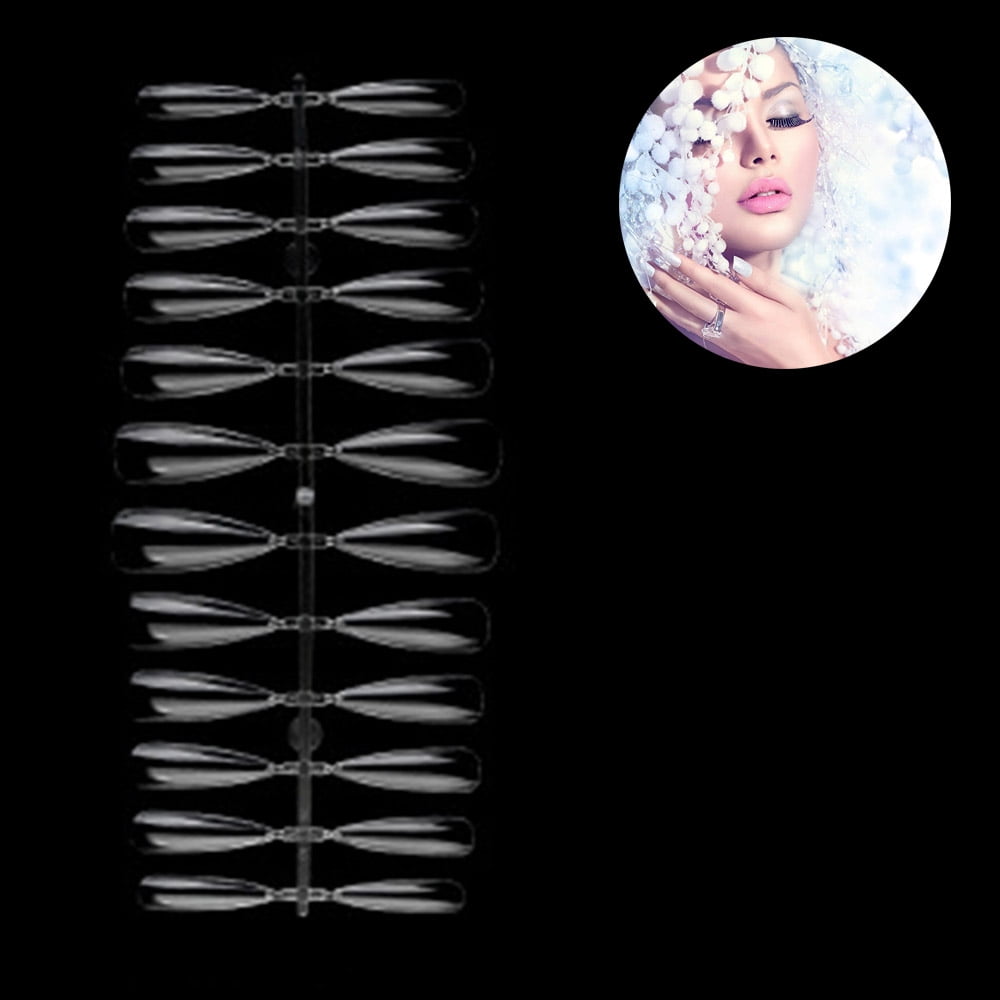 Clear Acrylic Nail Tips, 120Pcs False Nails with Box, Transparent ...