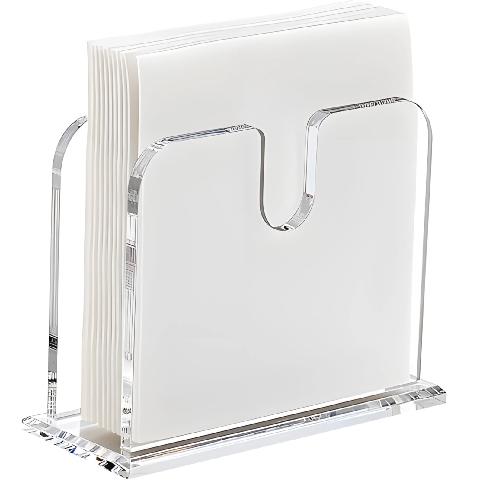 Clear Acrylic Napkin Holder for Table, Vertical Standing Napkin Holder ...