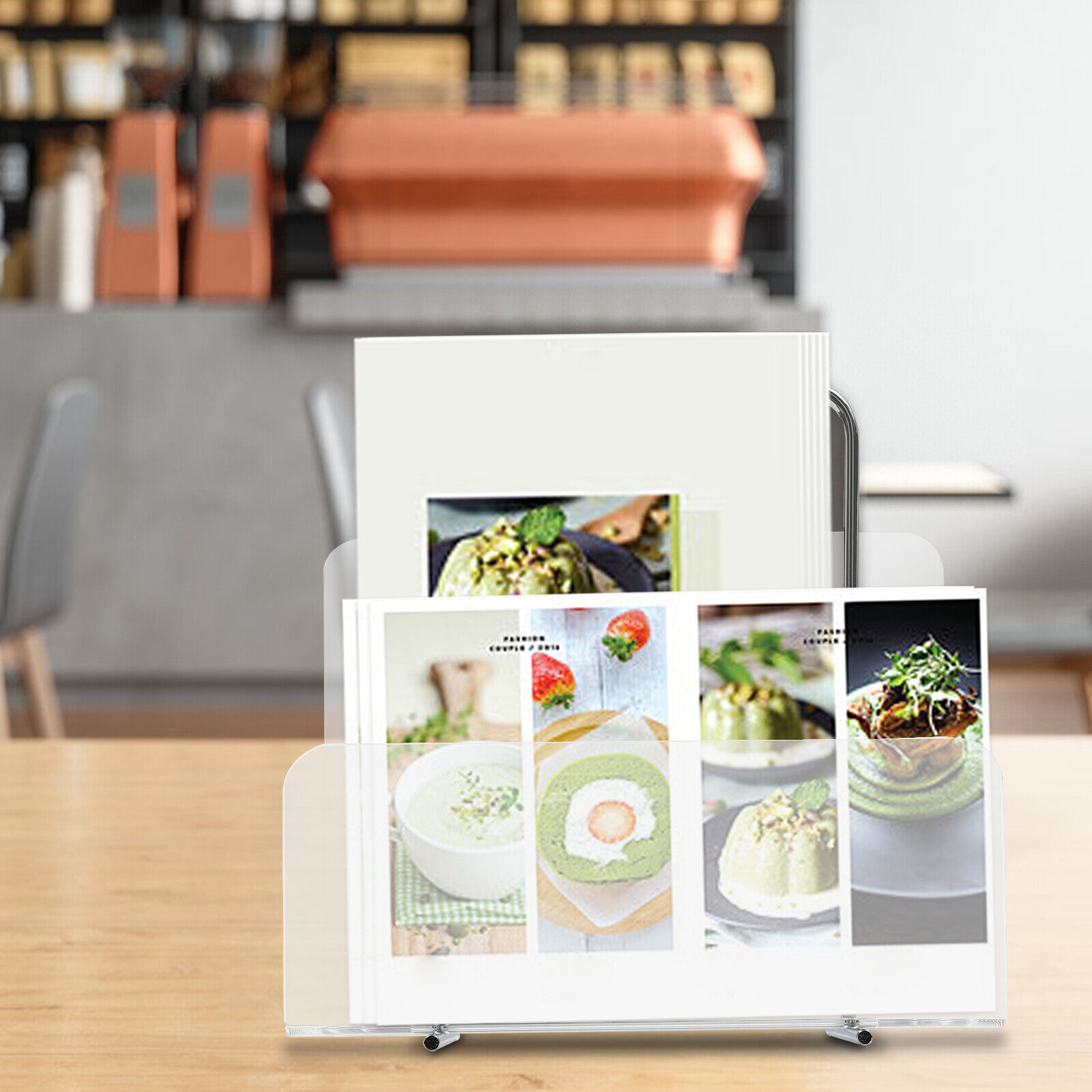 Clear Acrylic Office Magazine Holder Desktop Magazine Books Display ...