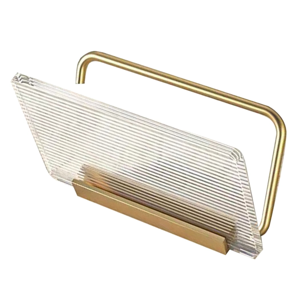 Clear Acrylic Paper Towel Rack Space Saving Bathroom Accessory Adhesive ...
