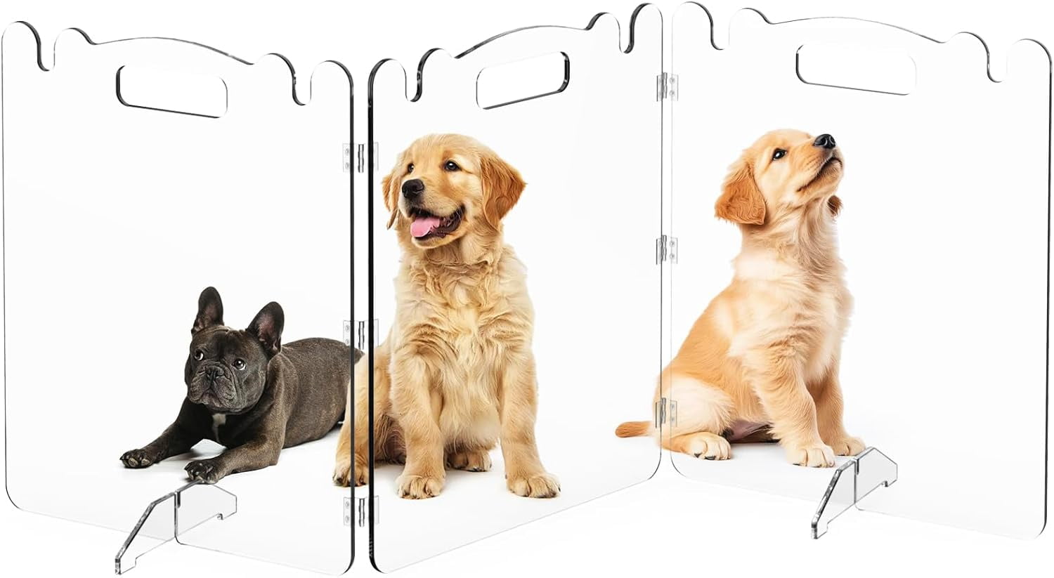 Clear Acrylic Pet Dog Gate - Folding Transparent Gates for Small Dogs ...