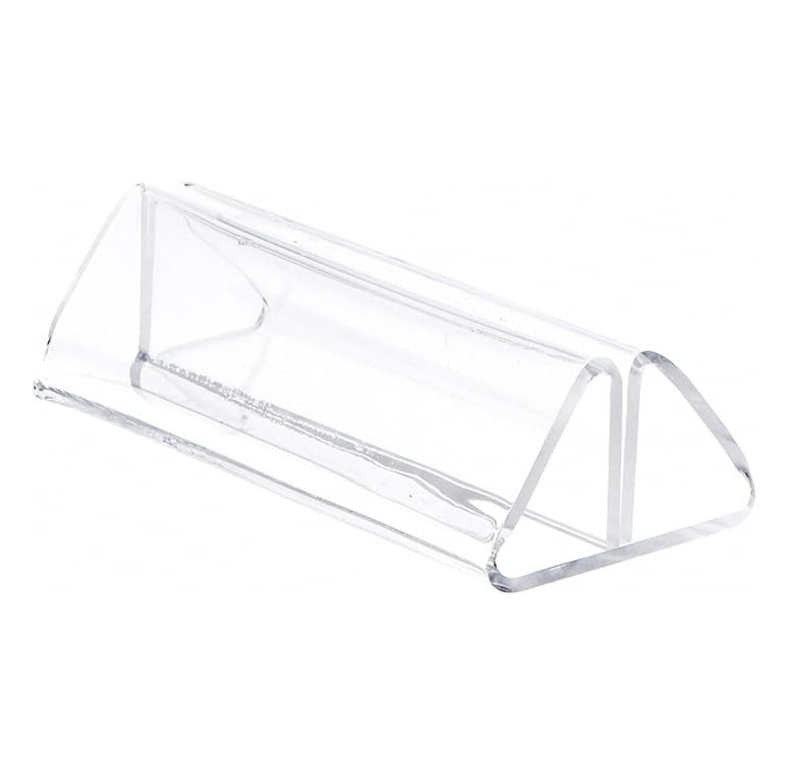 Clear Acrylic Pinch-Style Sign Clip Display with Label Front, 4" W x 1. ...