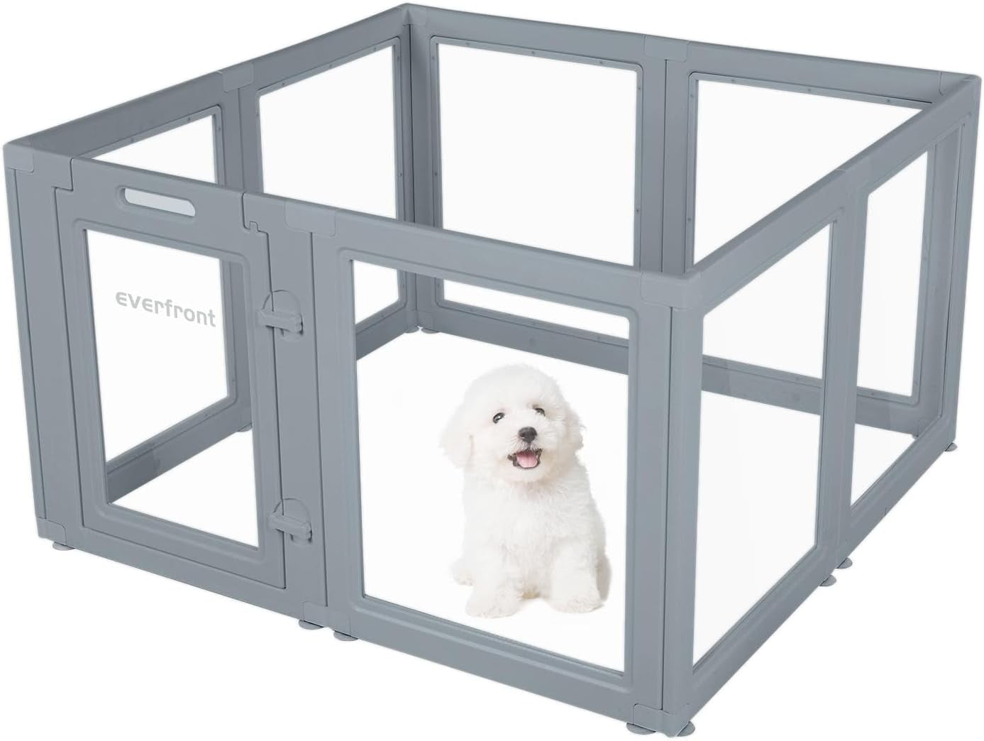 Clear Acrylic Plastic Dog Playpen - Clear Dog Play Pen - Easy Assemble ...