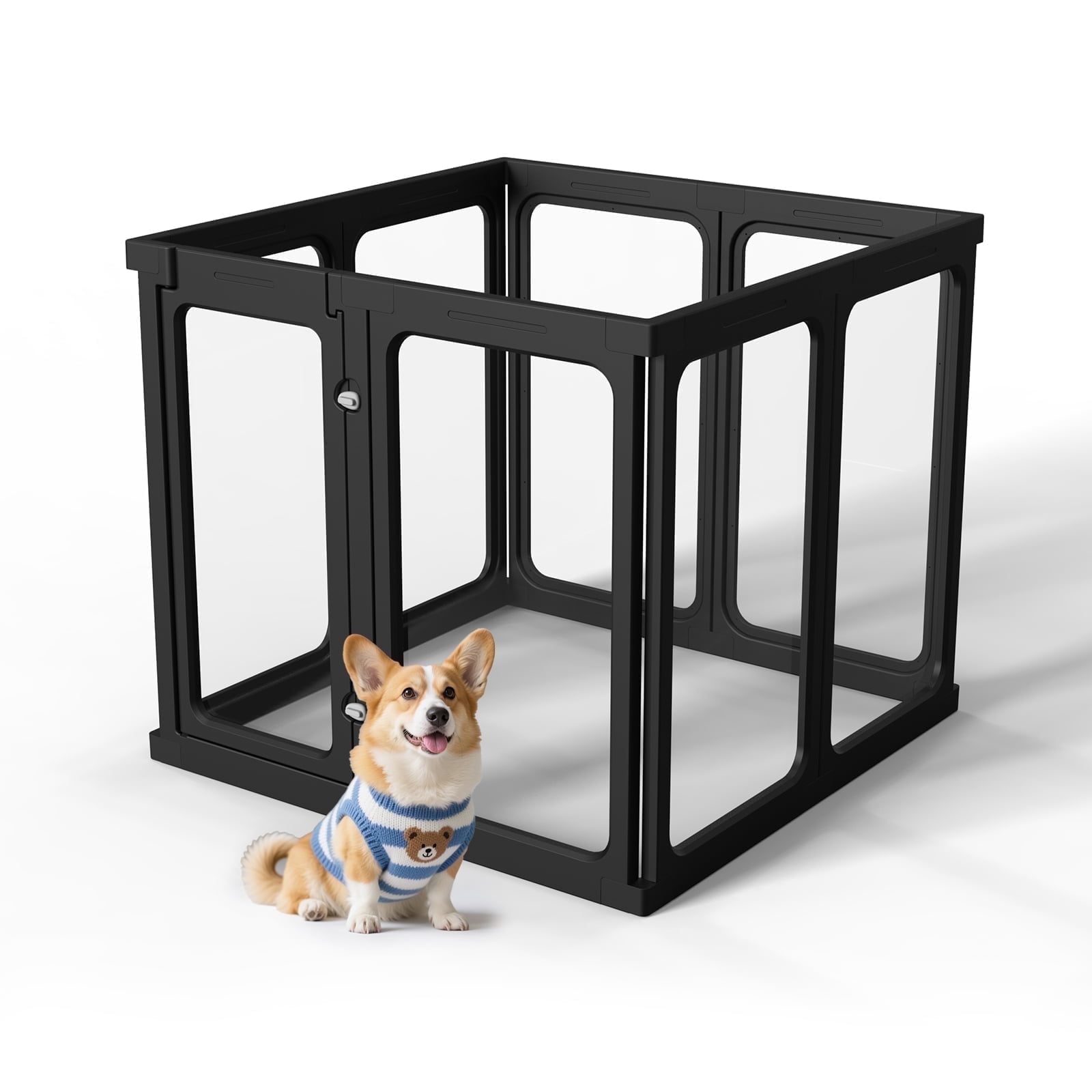 Clear Acrylic Plastic Dog Playpen Indoor, for Puppy Cat Rabbit Ferret ...