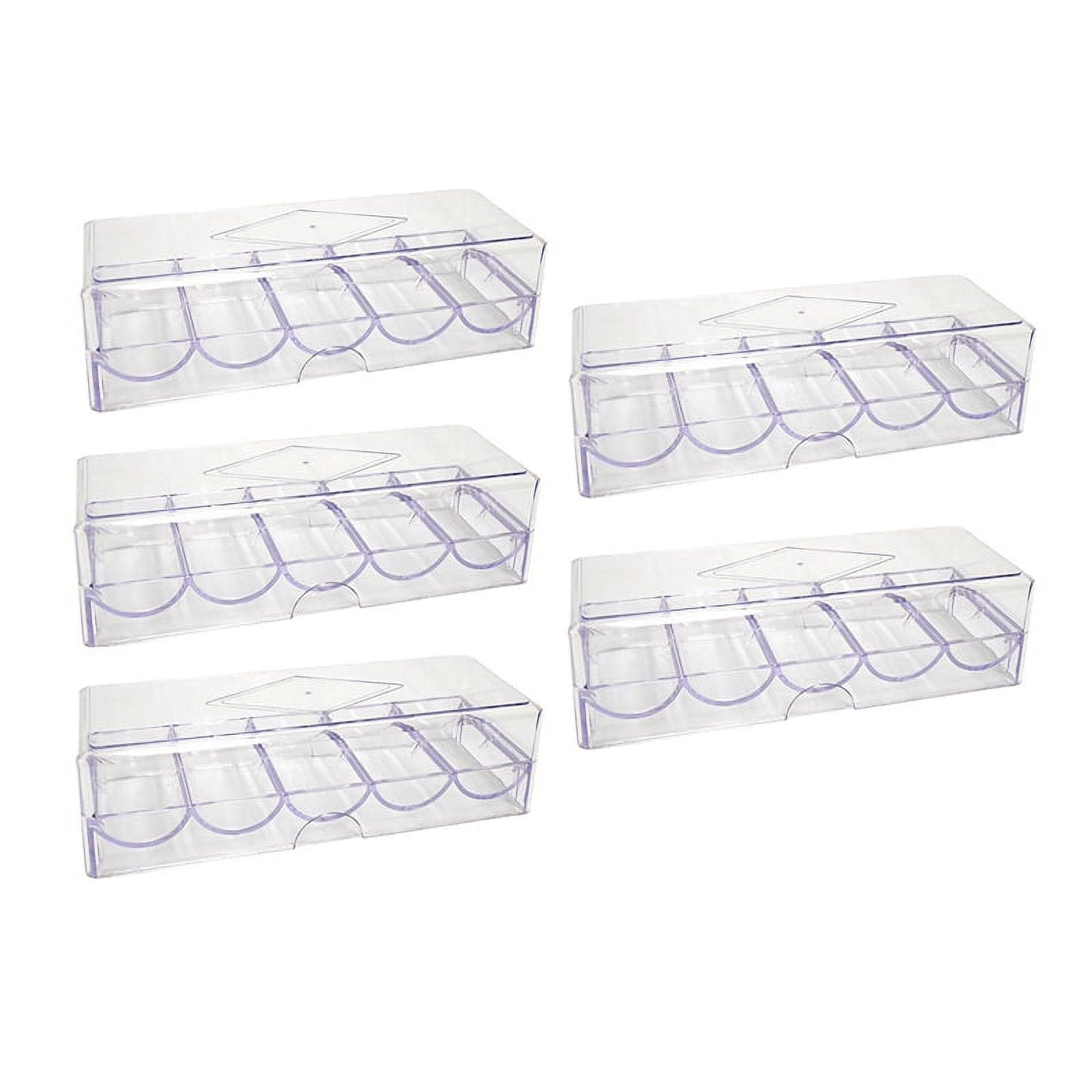 Clear Acrylic Poker Chip Rack with Cover/Casino Chip Tray with Lid ...