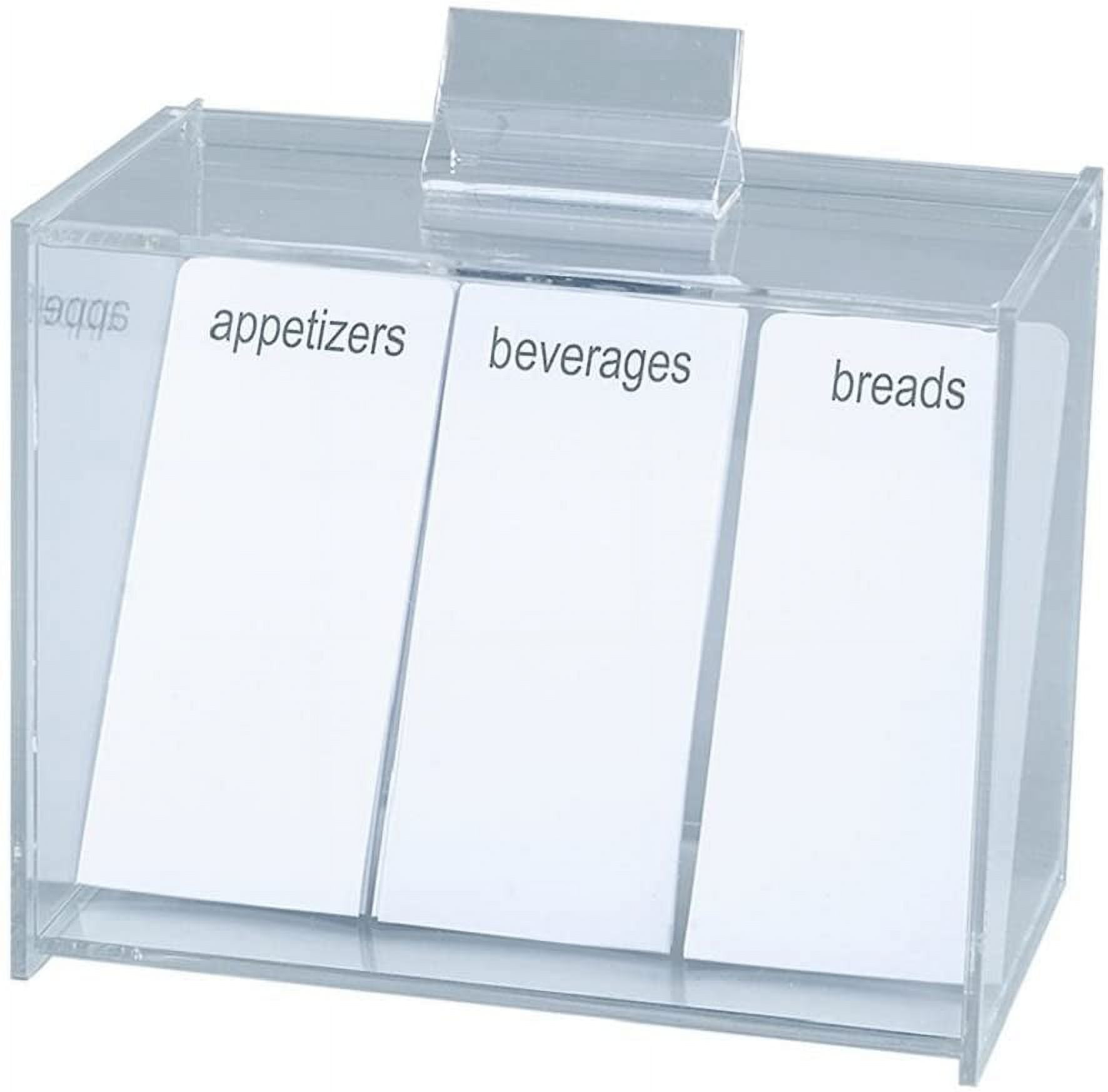 Clear Acrylic Recipe Card Box with 12 Tab Dividers from Meadowsweet ...