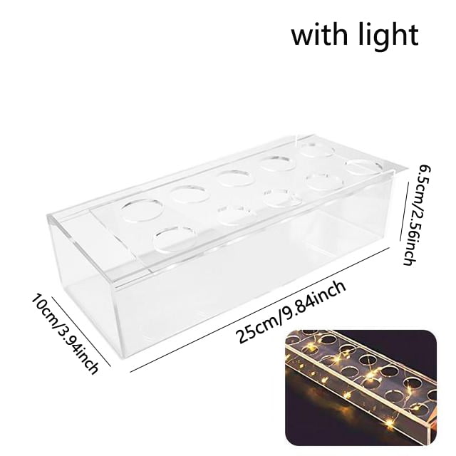 Clear Acrylic Rectangular Flower Vase With Lid Wedding Dinner Table ...