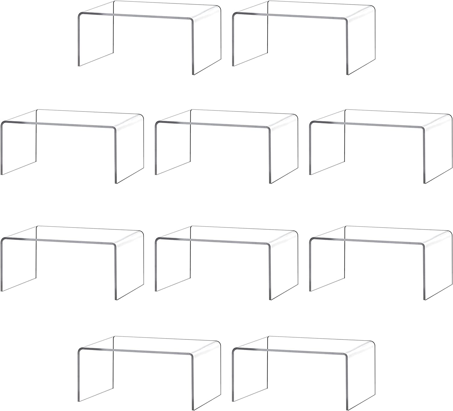 Clear Acrylic Riser lot of 10 for Jewels, Cupcakes, Tea Sets, Clear ...