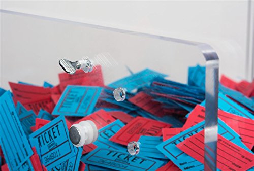 Clear Acrylic, Rotating Raffle Drum with Lock and Key for Tabletop Use ...