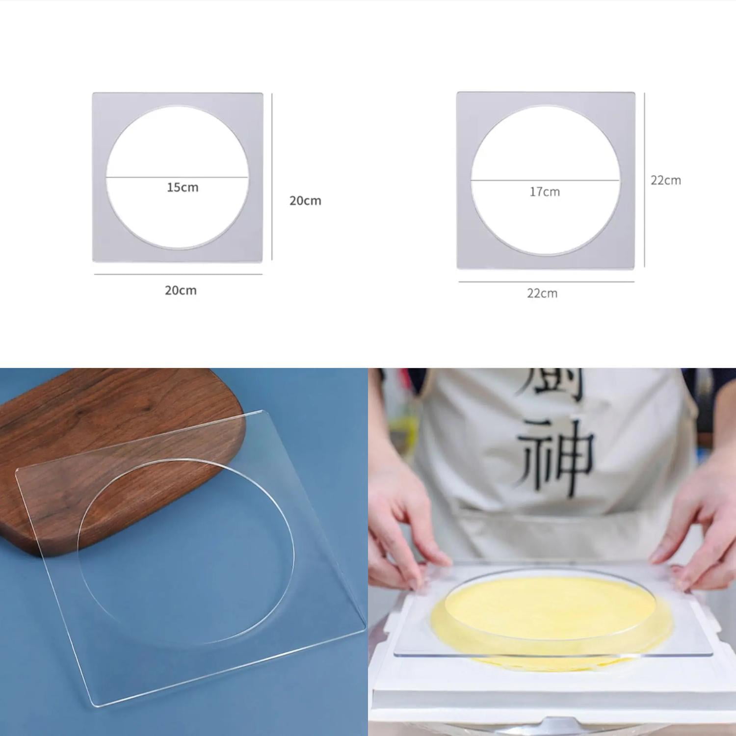 Clear Acrylic Round Cake Disk Sturdy and Transparent with Round Hole ...