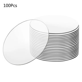 Round Acrylic Discs in Clear and Black for Arts Crafts and Sewing