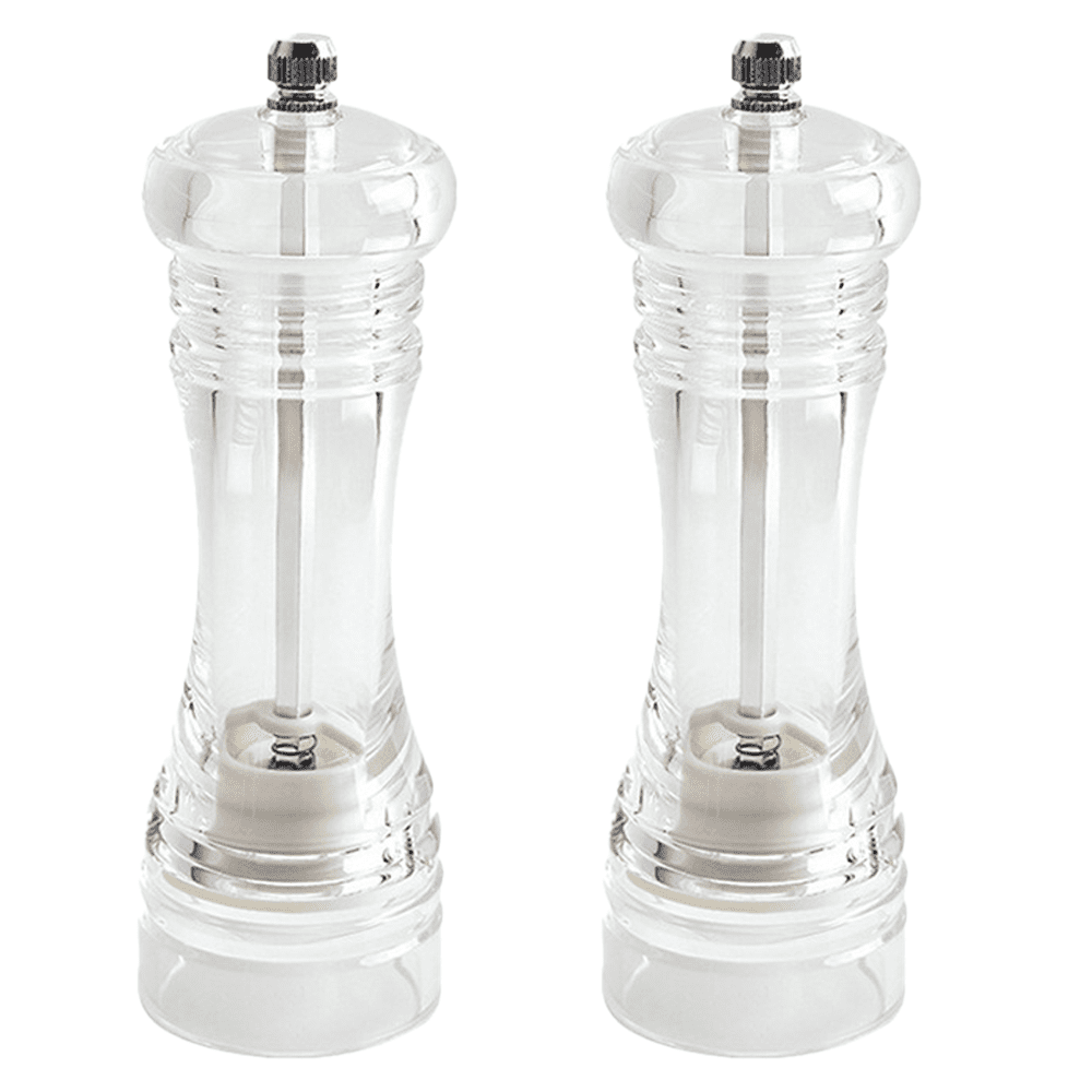 Clear Acrylic Salt and Pepper Grinder Refillable Sea Salt Pepper ...