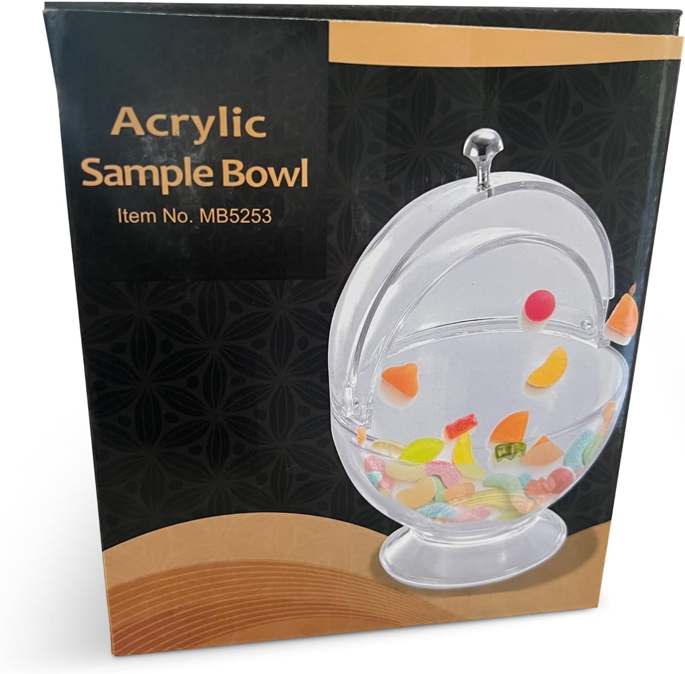 Clear Acrylic Sample Bowl with Sliding Lid and Silver Knob - Great for ...