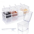 Clear Acrylic Seasoning Box, 4 Pieces Seasoning Rack Spice Pots ...