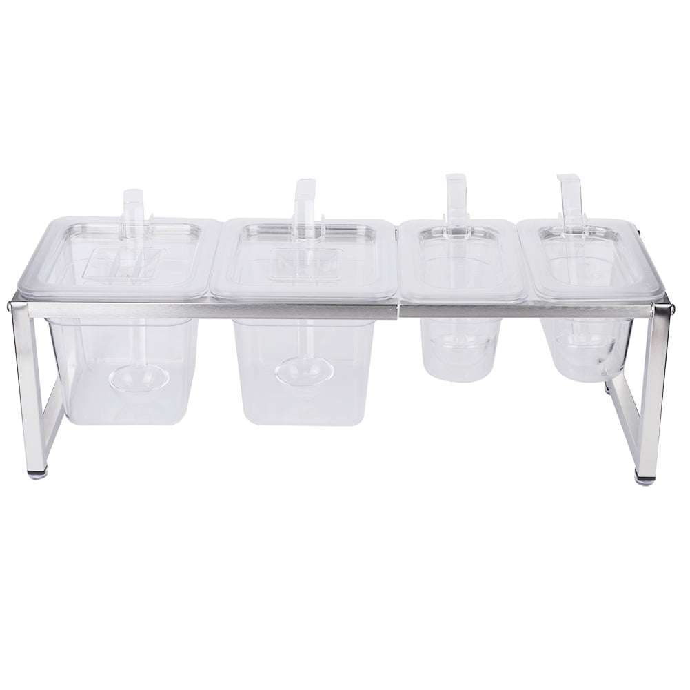 Clear Acrylic Seasoning Box Condiment Storage Container Spice Jar Set ...