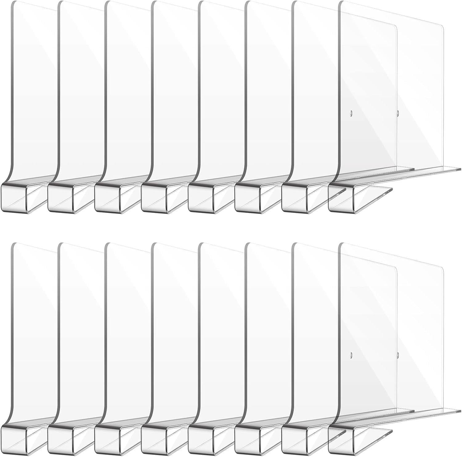 Clear Acrylic Shelf Dividers for Closet Organization Transparent Closet ...