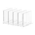 Clear Acrylic Shelf Dividers for Closet Kitchen Cabinet Adjustable Book ...