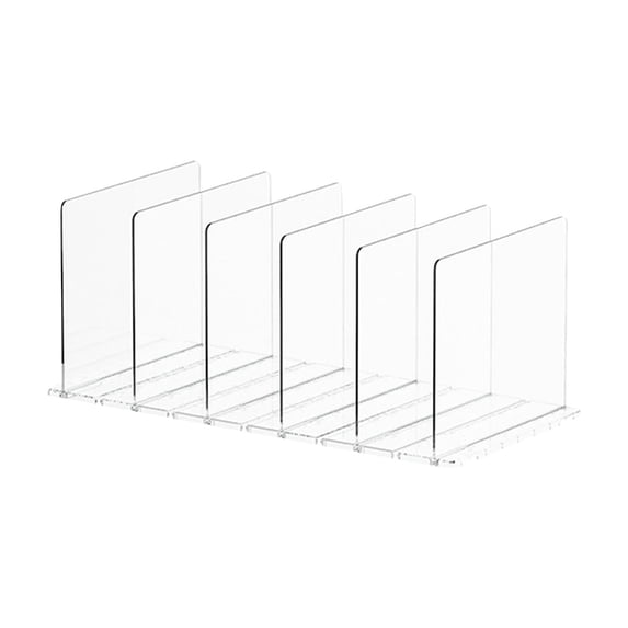 Clear Acrylic Shelf Dividers for Closet Kitchen Cabinet Adjustable Book ...